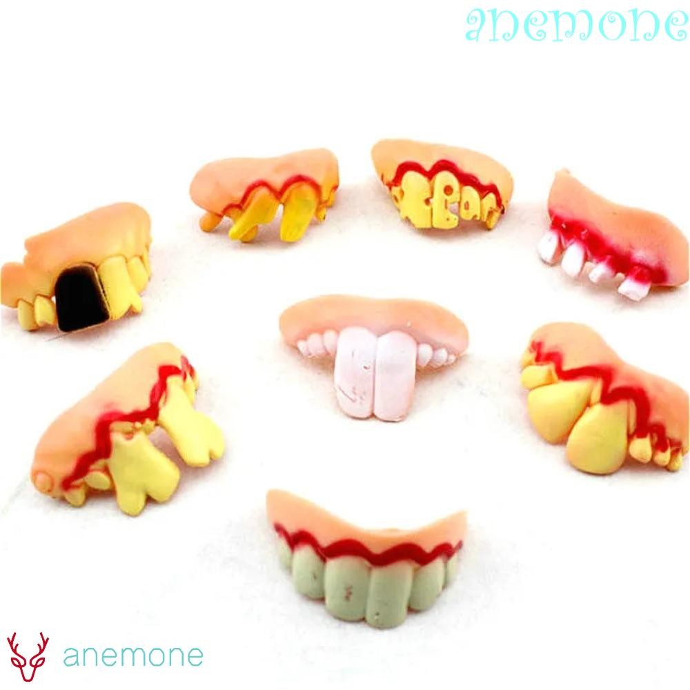 ANEMONE Funny Dentures, Denture Gags 10 Style Fake Denture Teeth, False ...