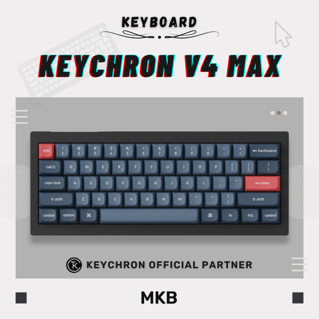 [READY STOCK] Keychron V4 Max Wireless Keyboard Kit 60% Hot-Swap Custom ...