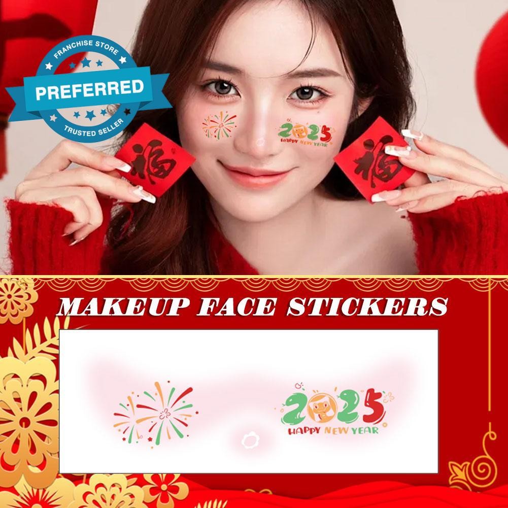 New Year Makeup Face Stickers New Year Face Stickers Sticker Tattoo ...