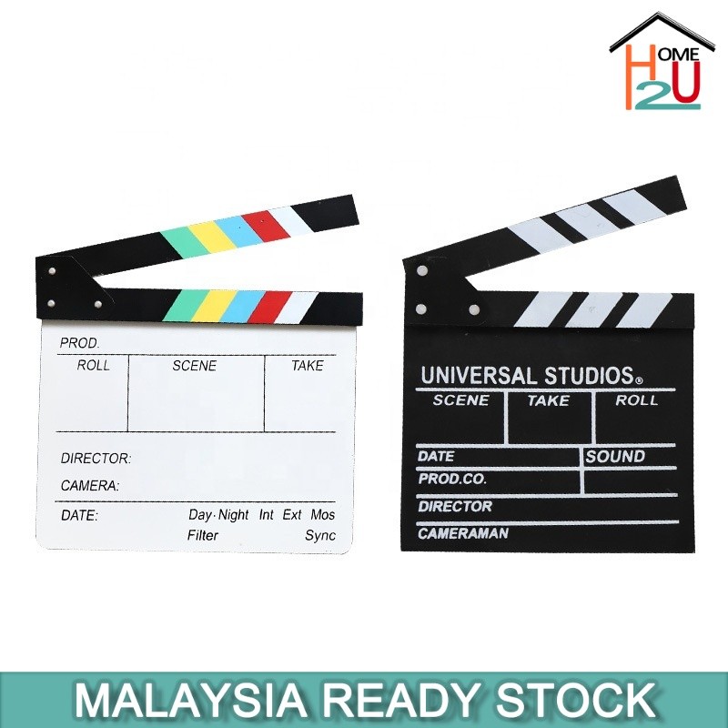 Micro Video Movie Shooting Props Slate TV Movie Clapper Board Wood ...