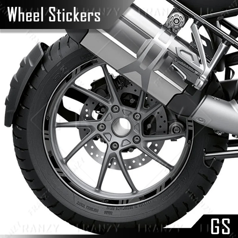 Motorcycle Wheel Sticker Rim Decal Hub Stripe Tape Accessories 19''17 ...
