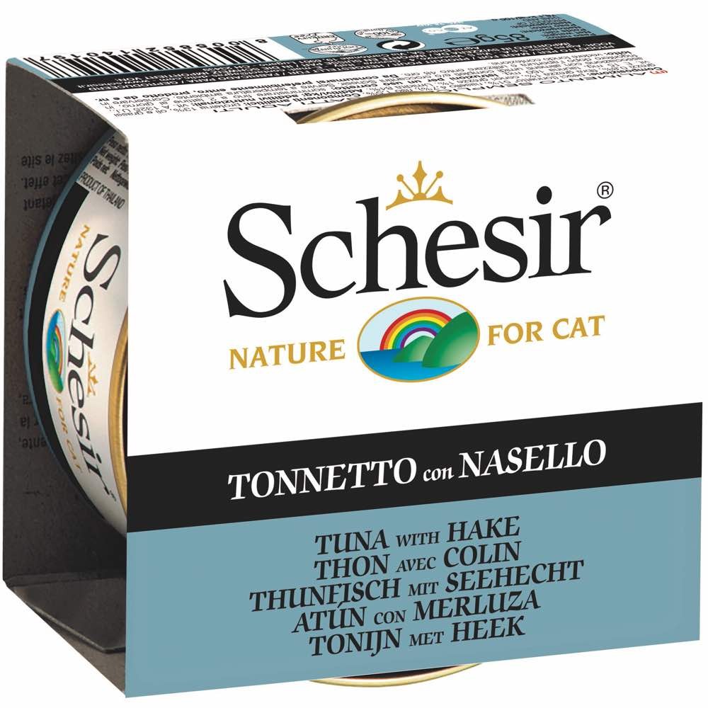 Schesir Tuna with Hake in Jelly Adult Canned Cat Food 85g | Shopee Singapore