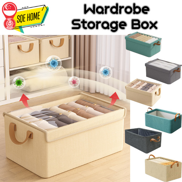 🇸🇬SG Stock🇸🇬 Wardrobe Drawer Storage Box Cationic Jeans Clothes ...
