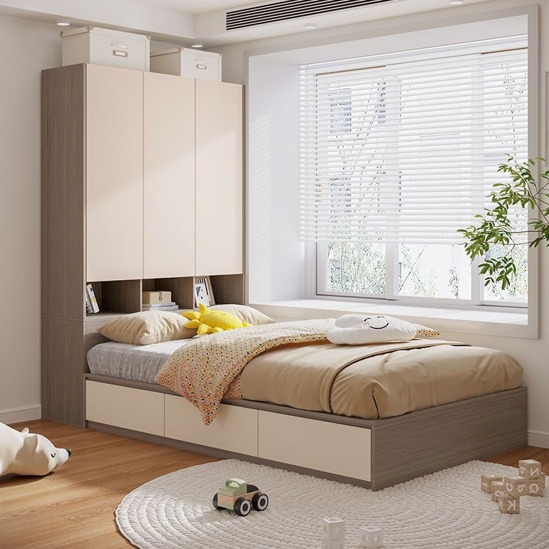 Tatami Bed Frame with Storage and Wardrobe Nordic Simple Wardrobe ...