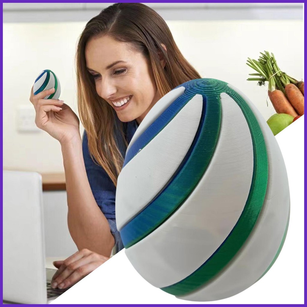 Passthrough Fidget 3D Print Spiral Fidget Egg Toys Passthrough Relaxing ...