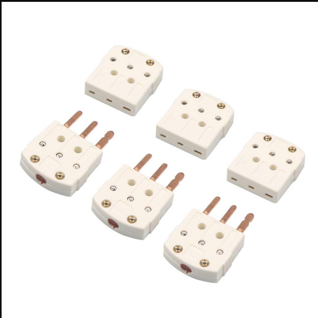 Pt100 Connector Tri-Pin Plug Female Socket RTD Platinum Resistor ...