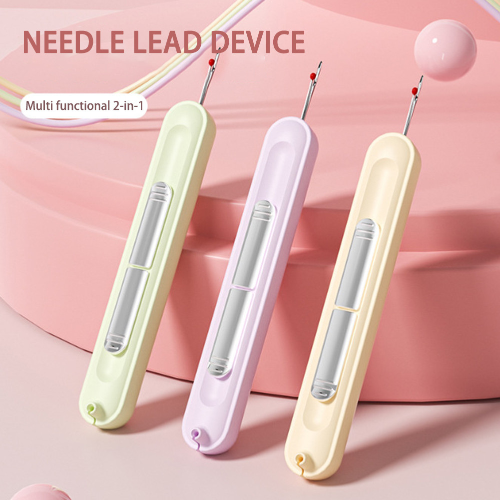 2 In 1 Needle Threader Seam Rippers Tool Multipurpose Needle Threader