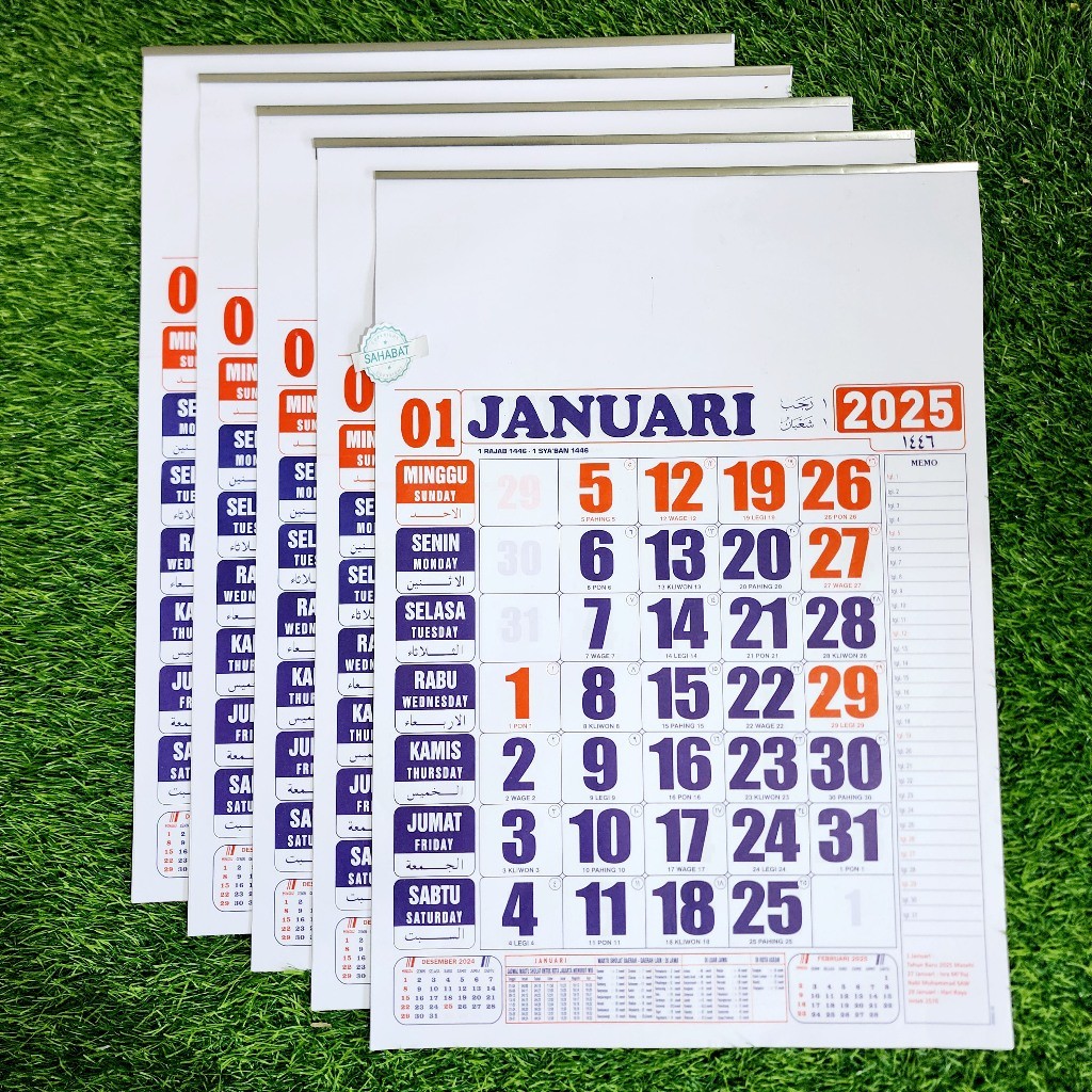 2025 STANDARD WORK CALENDAR / 2025 WALL CALENDAR | Shopee Singapore