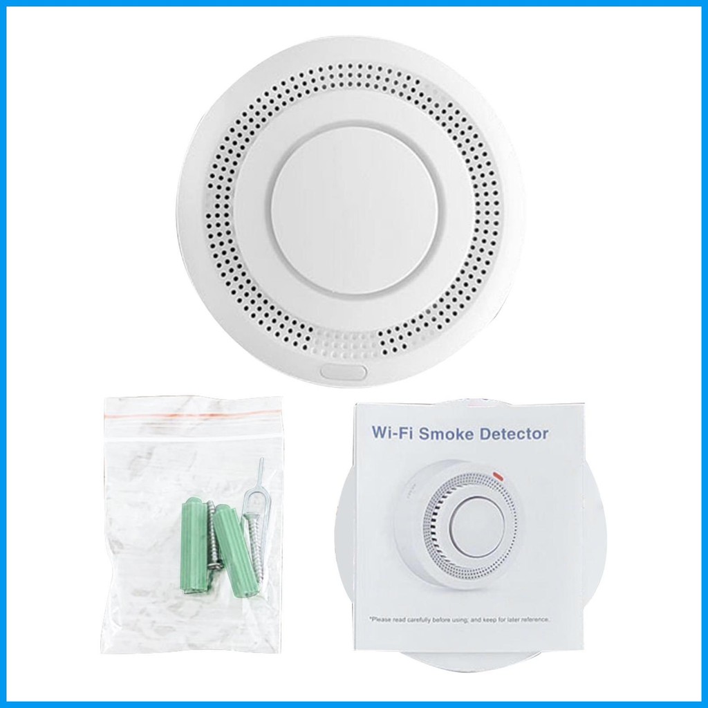 WiFi Fire Detector Battery-Powered Fire Alarm WiFi Smart Fire Detector ...