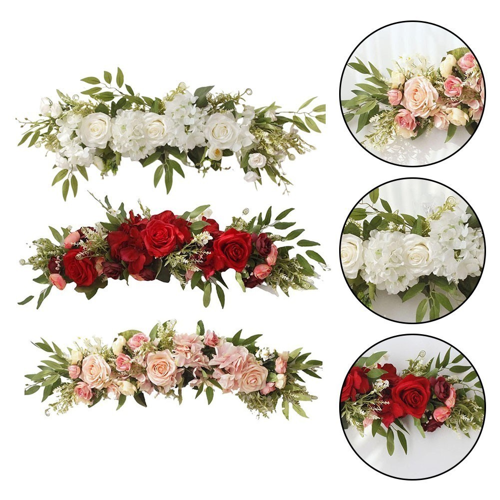 ANE Wedding Arch Flowers Artificial Rose Flower Swag For Decoration ...