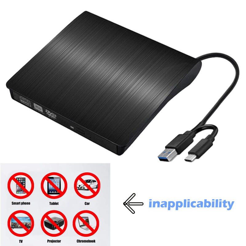 USB3.0 Type-C DVD External Enclosure Optical Drive Case SATA To USB CD ...