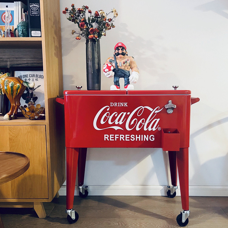 American Coca-Cola Refrigerator Wagon Trolley Preserving Car Outdoor ...