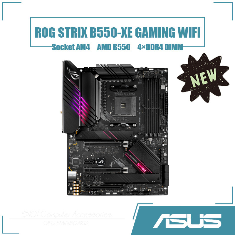 [NEW] ASUS ROG STRIX B550-XE GAMING WIFI Motherboard 4×DDR4 DIMM 128GB AMD B550 Desktop ...