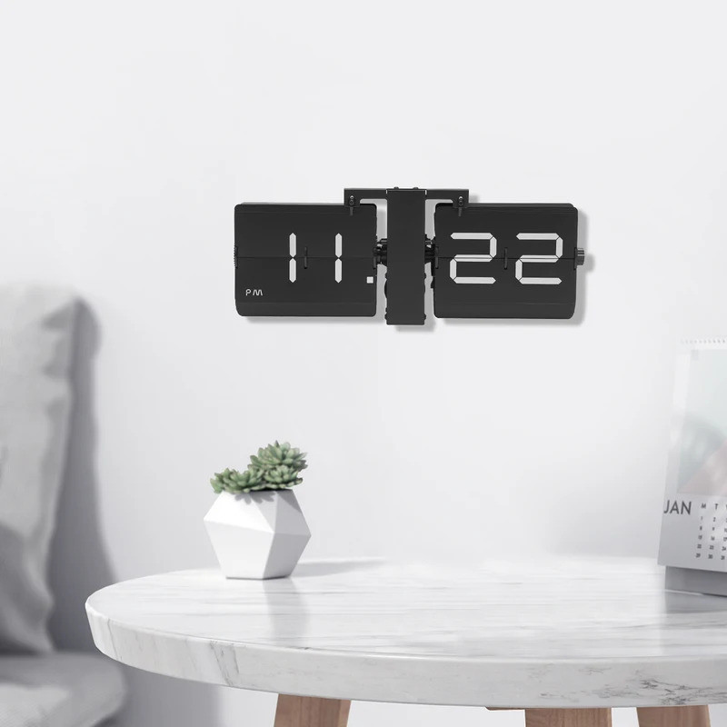 Retro Flip Clock Digital Display – Battery Operated Wall & Tabletop ...