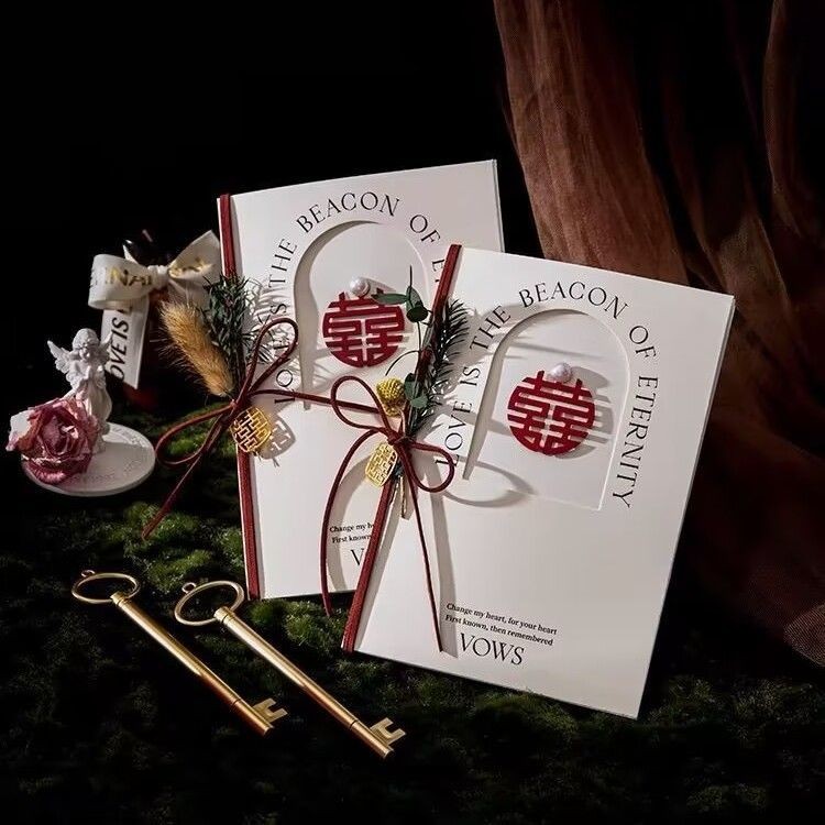 Vow Card Wedding Advanced Vow Card Simple Declaration Card Forest Style ...