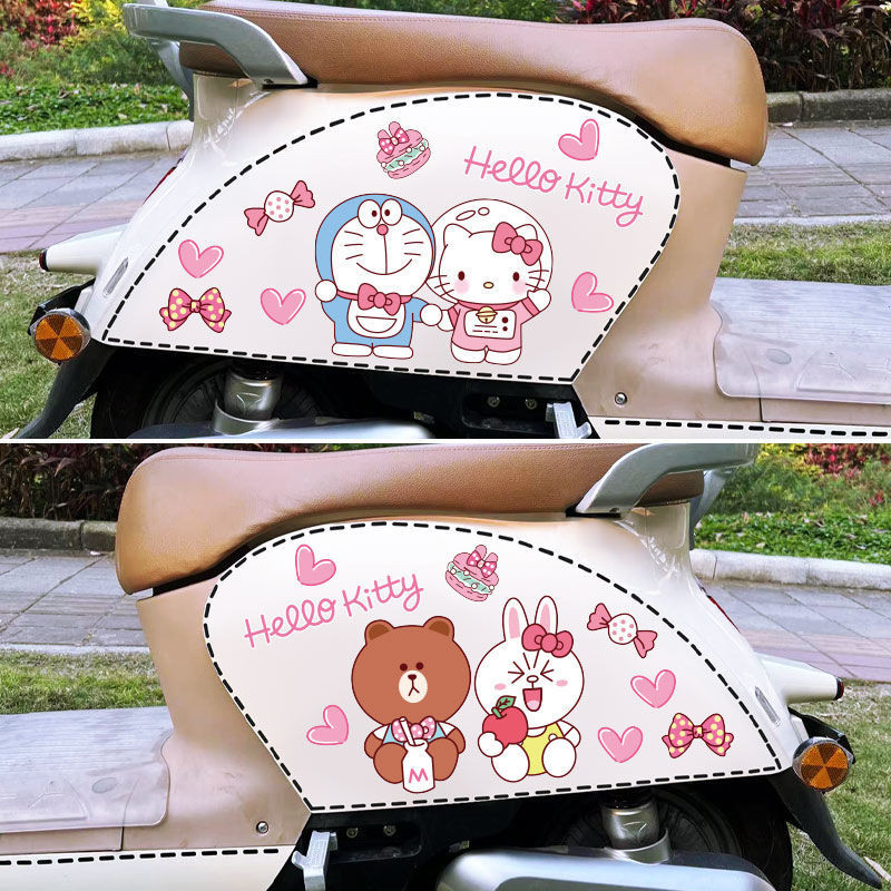 Hello Kitty Electric Car Sticker Yadi Emma Calf q6 Cute Decoration ...