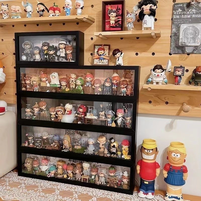 Pop Mart Display Box molly Xiaoye Hand-Made Blind Box Storage Cabinet ...