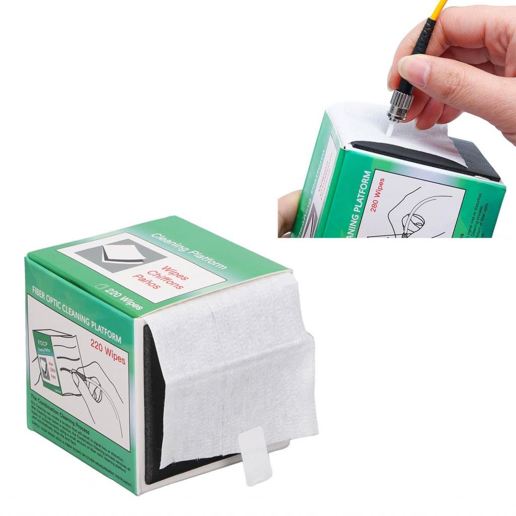Fiber Optic Cleaning Wipe 220 Sheets Easy Tearing for Machine Surface ...