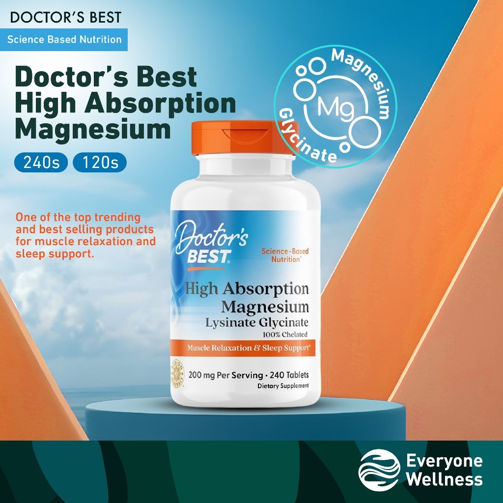 Doctor's Best High Absorption Magnesium Glycinate Lysinate, 100% ...