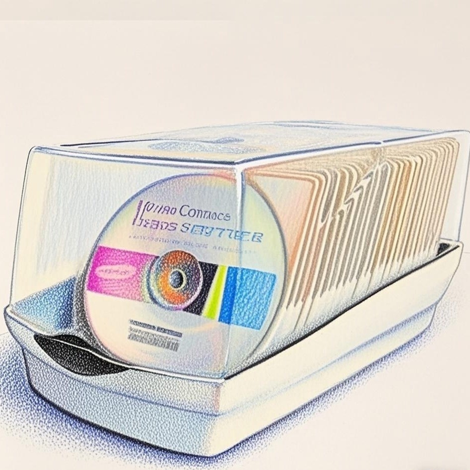 [50Piece Pack]Korean Lockable Disc Case with Labels Storage Box50Large ...