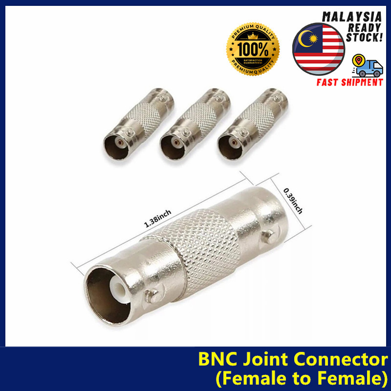 BNC Joint Connector Female To Female Joint Type RG59 / RG6 Coaxial ...