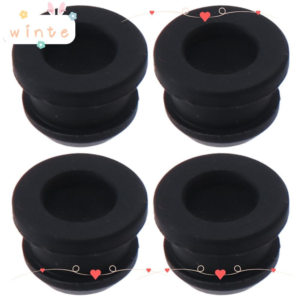 WINTE 4Pcs Rubber Plug Hole Grommet, Black White Round Rubber Grommets ...