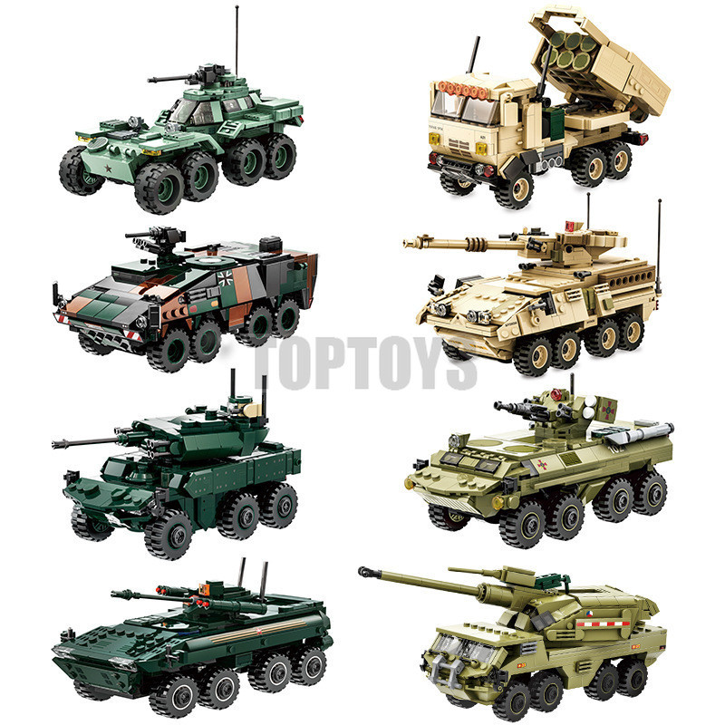 WANGE Bricks Heavy Tanks Armored Vehicles Arleigh Burke Class Destroyer ...