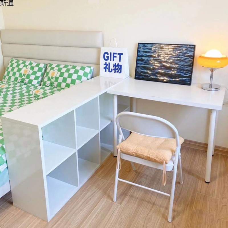 Grid Cabinet Bedside Hallway White Book Shelf Shelf Bookcase Storage ...