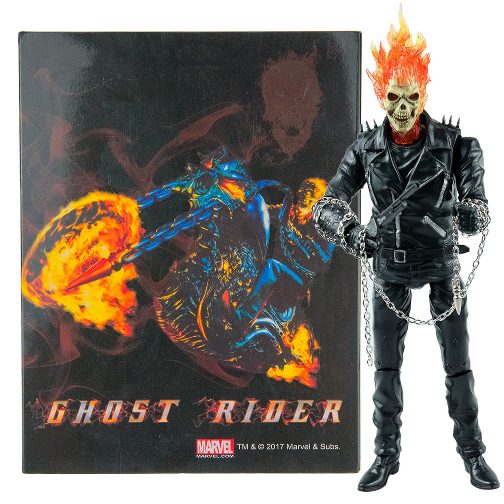 Marvel Superhero Ghost Rider X-Men Soul Tank Skull 9-inch Articulated ...