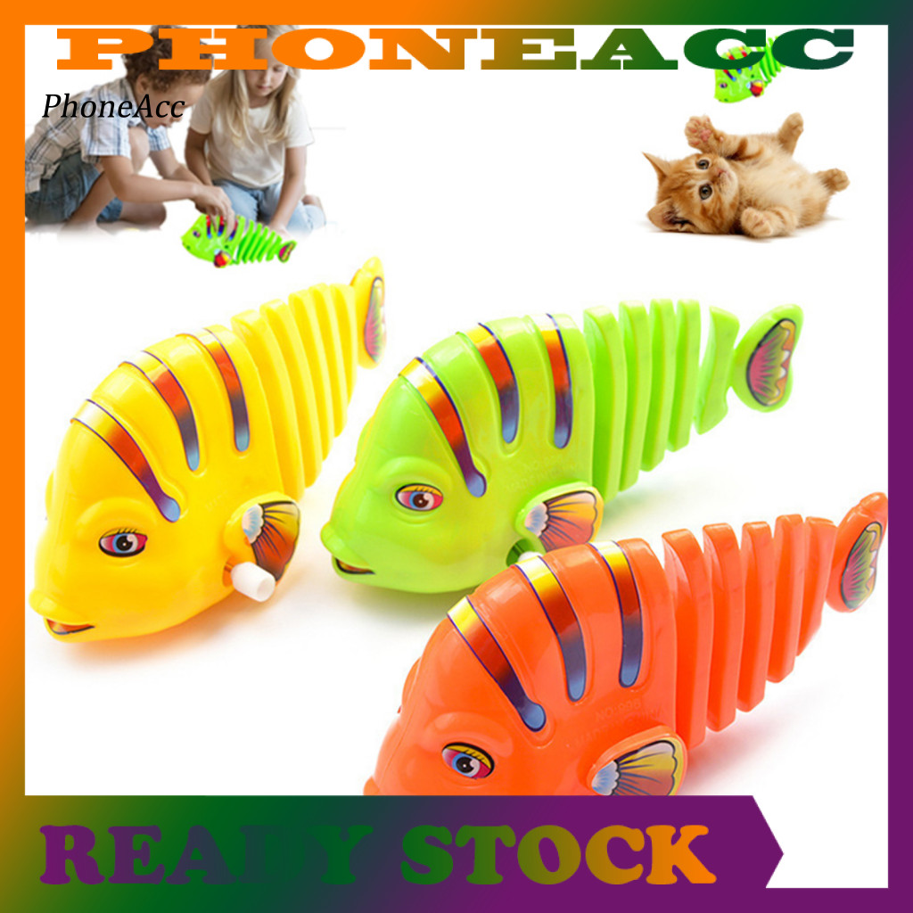 Clockwork Fish Toy Rocking Fish Toy Interactive Wind-up Wiggle Fish Toy ...