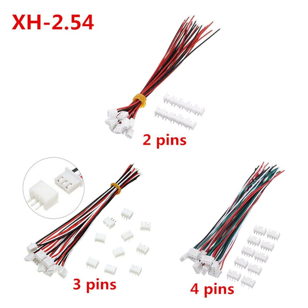 ⭐Ready Stock⭐ 10 Sets JST XH2.54mm Wire Cable Connector 2/3/4 Pin Male Female Plug Socket FS ...