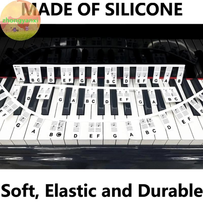Zhongyanxi Piano Keyboard Stickers For 88/61 Key,Removable Piano ...
