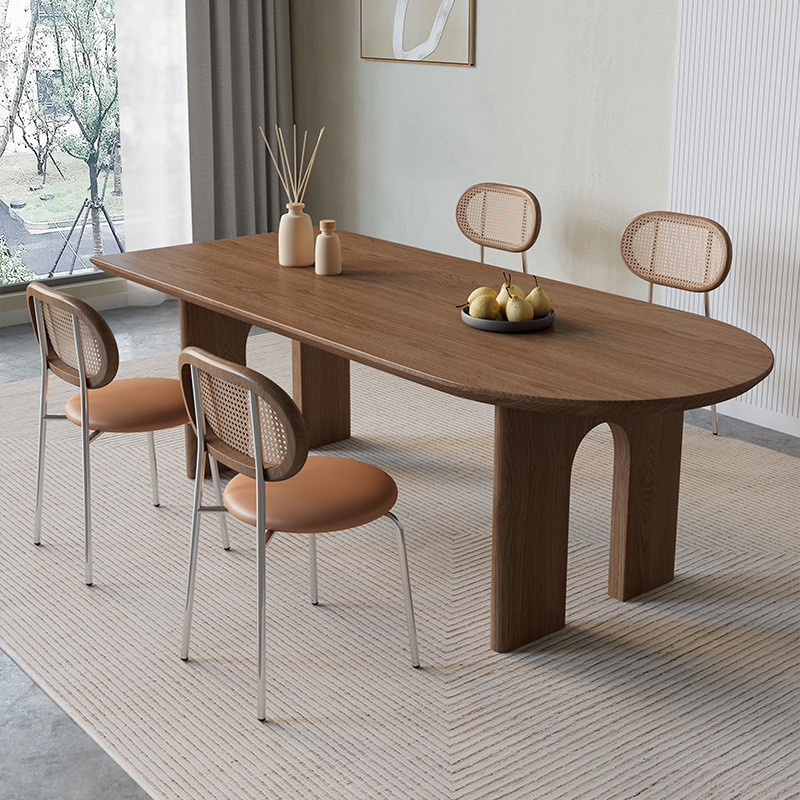 Dining Table Solid Wood Kitchen Island Dining Table Integrated Shaped ...
