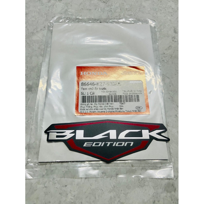 HONDA Car Sticker with letters BLACK EDITION AB / Air Blade / VS ...