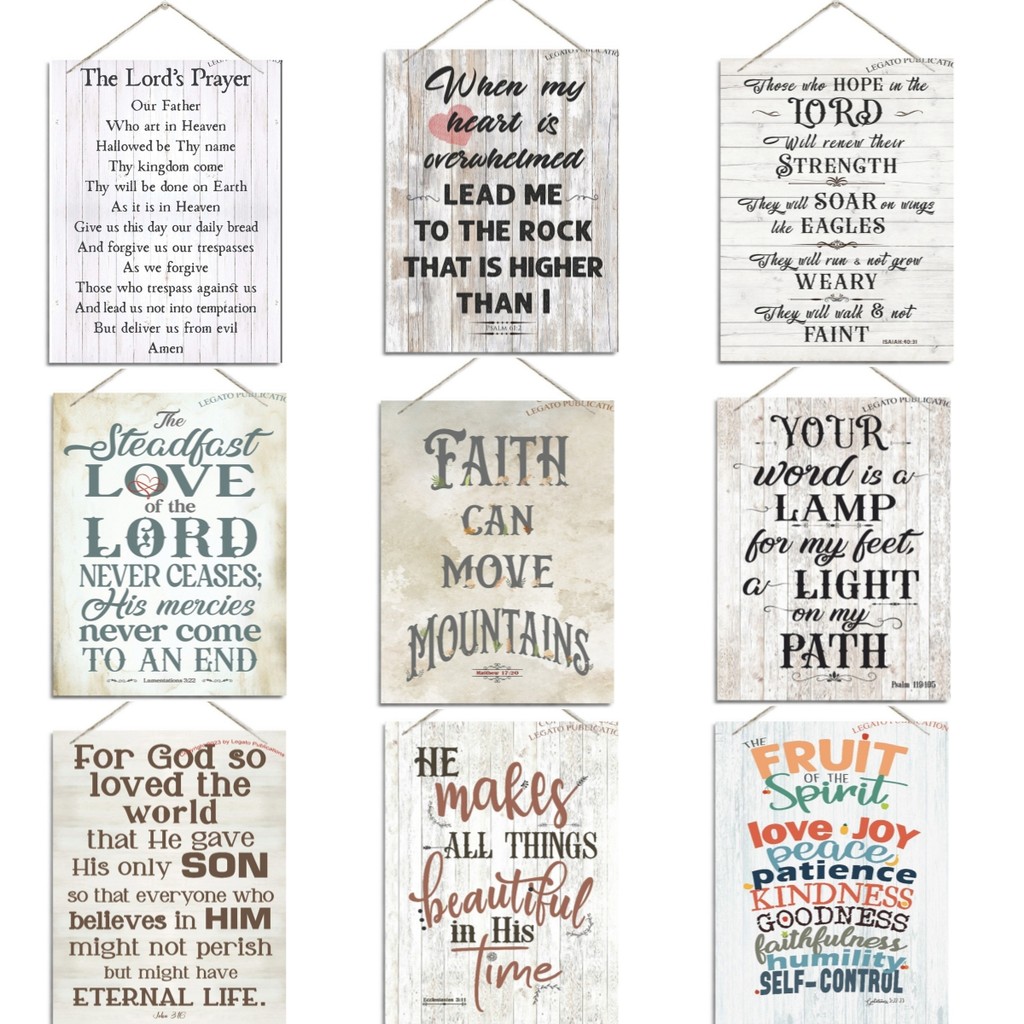 1 wooden hanging plaque, sign, wooden decorative painting, Bible verses ...