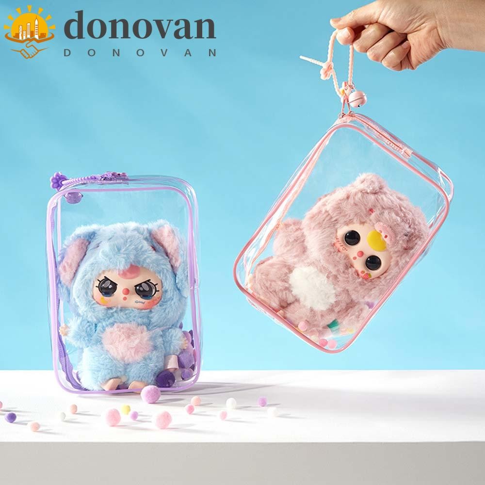 DONOVAN Clear Outdoor Doll Bag, With Bell Keychain Labubu Doll Storage ...
