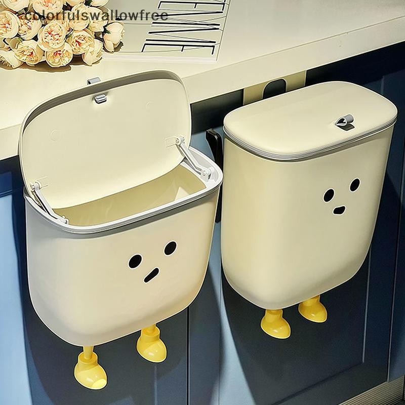 colorfulswallowfree Kitchen Wastebasket Trash Can Recycle Bin Hanging ...