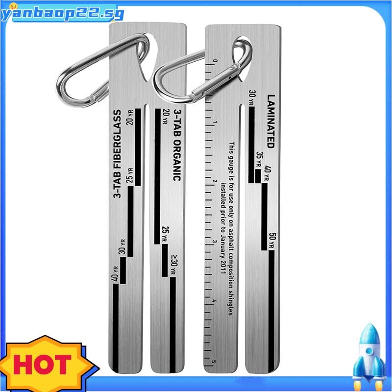 Metal 4/09 Shingle Gauge with Carabiner, House Roof Shingle Measuring ...