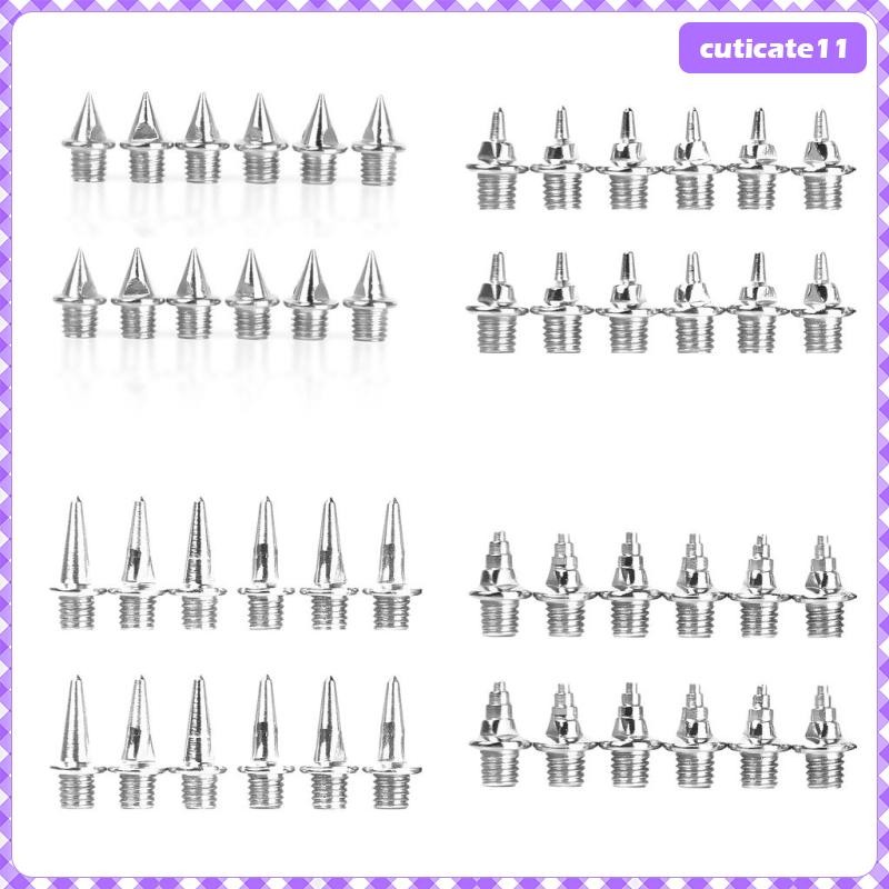 [Cuticate1] 12 Pieces Steel Shoe Spikes Replacement, Pyramid Track and ...