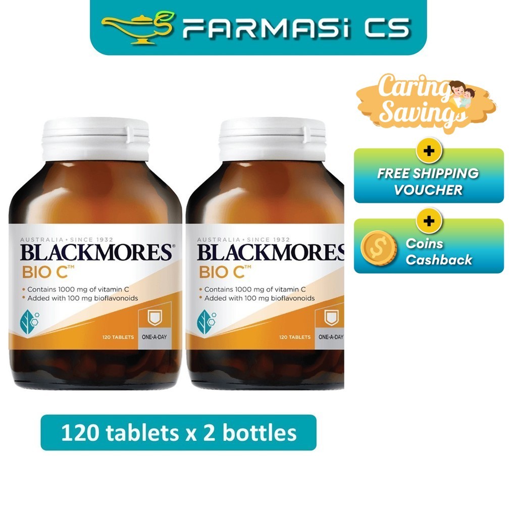BLACKMORES Bio C 1000mg 120 tablets x 2 Bottles (TWIN) EXP:10/2026 ...