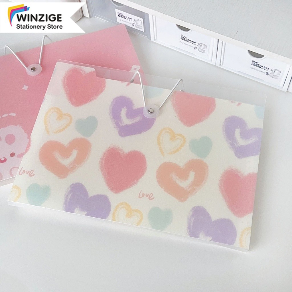 Winzige Cute A4 File Bag 12 Index Dividers Cute Material Document Bag ...
