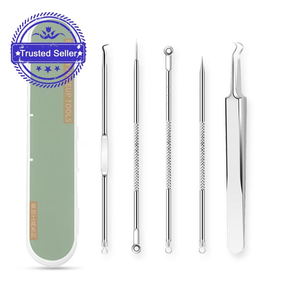 Acne Kit Stainless Steel Acne Clip 5-in-1 Facial Cleaning Girl's Set ...