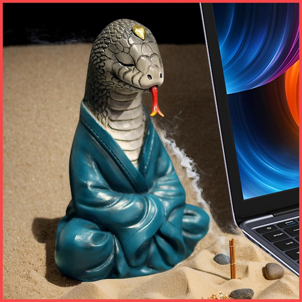 Snake Figurine Resin Snake Ornaments Meditation Statue Chinese Snake ...