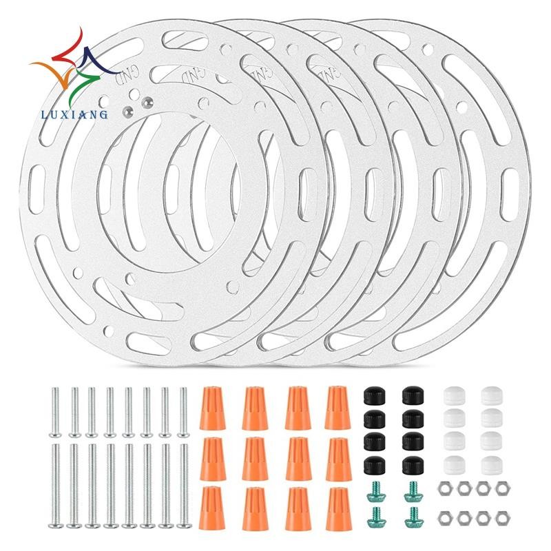 Upgraded 4-Pack Universal Lamp Mounting Brackets with Screws and Nuts ...