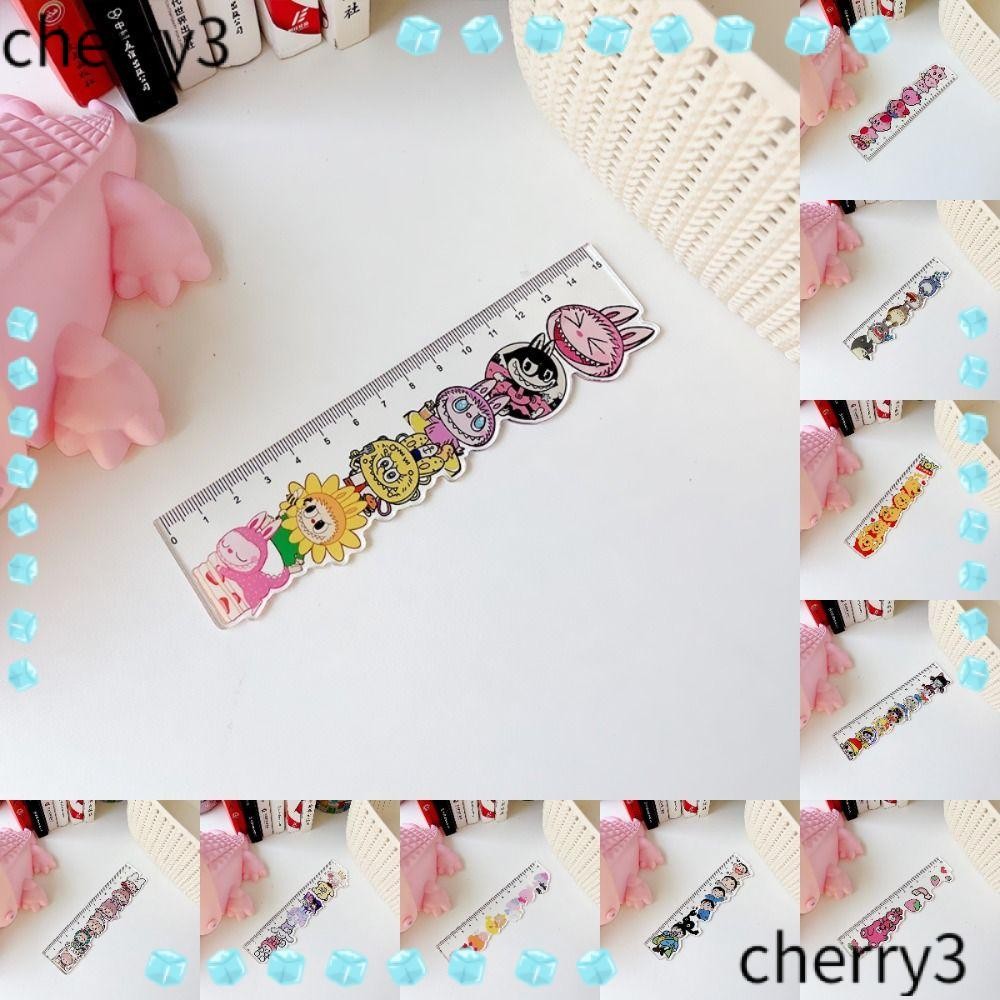 CHERRY3 Labubu Ruler, 15cm Cartoon Sanrio Straight Rulers, Kawaii ...