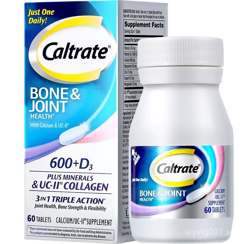 EXP：06/2027 Caltrate Bone&Joint Health With Calcium & UCII 600+D3 Plus ...