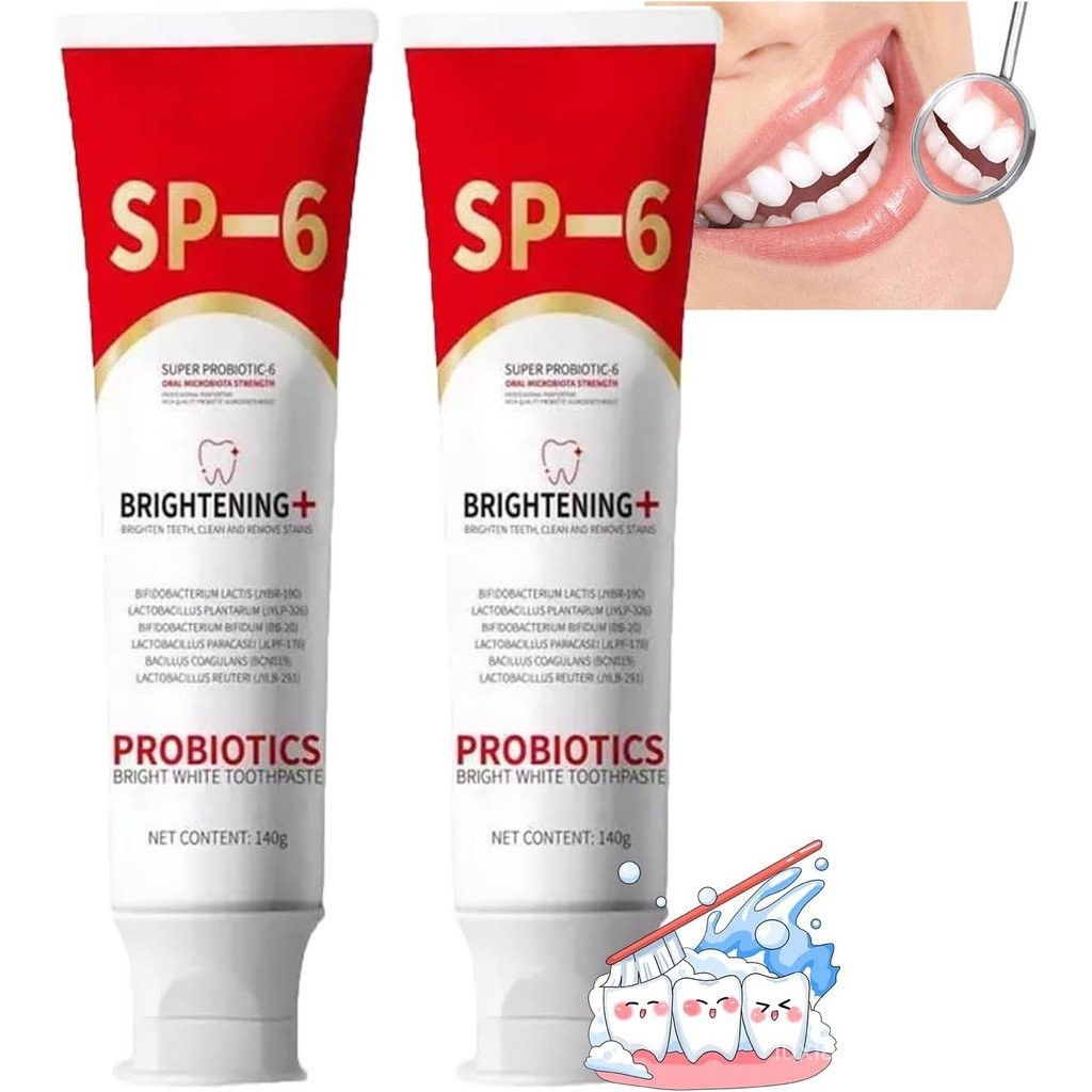 Probiotics Bright White Toothpaste, 120g Super Probiotic-6 Toothpaste ...