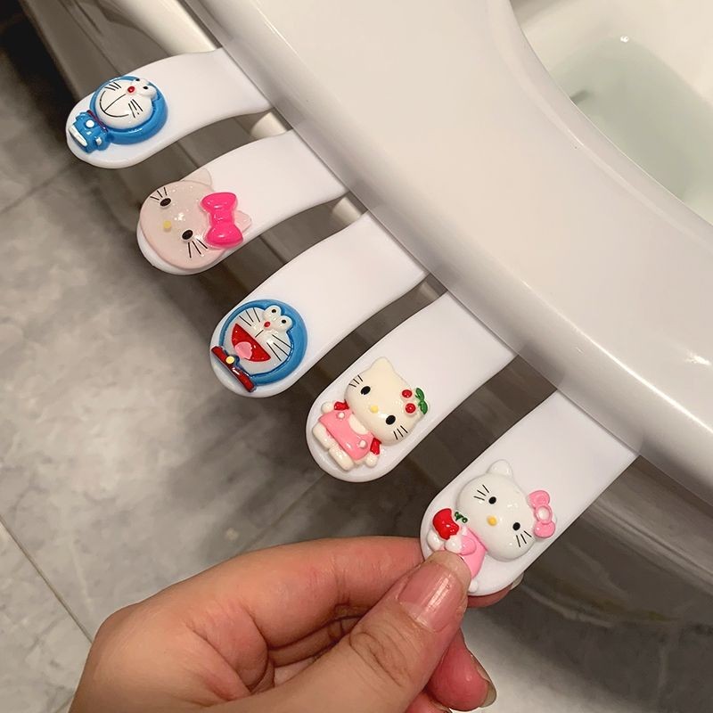 现货 Creative Toilet Lift Lid No Dirty Hand Toilet Handle Lift Lid Cute ...