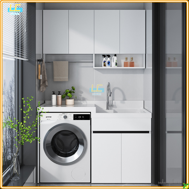 Customize honeycomb aluminum balcony washing machine cabinet high and ...
