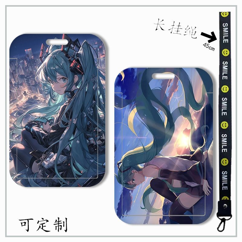 Hatsune Miku Custom Card Holder Student's School Badge Bus Card MRT ...